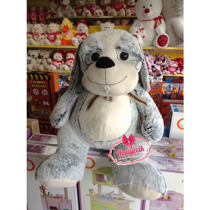 Sevimli Peluş Köpek Boz Renk 75 CM PL62344 Çeşitleri En Ucu Fiyata ...
