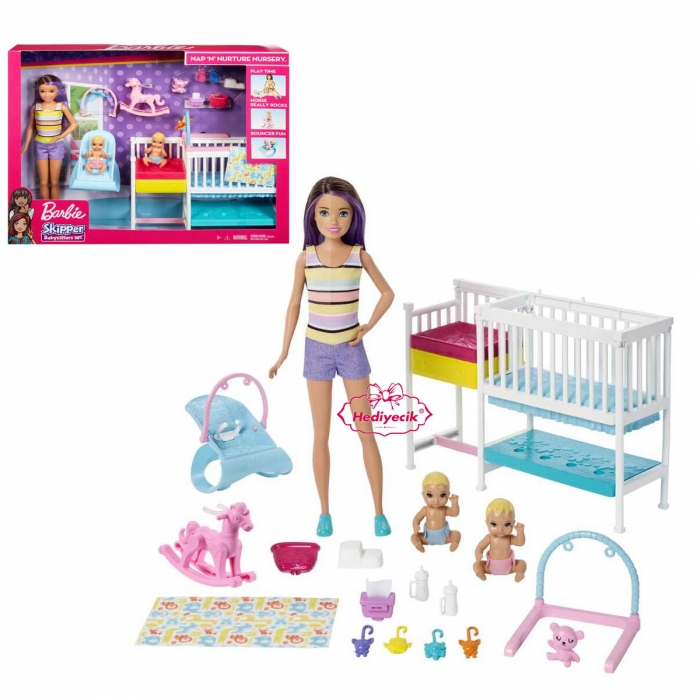 Barbie Bebek Bakıcısı Skipper Uyku Eğitiminde Oyun Seti GFL38 En Ucuzu ...