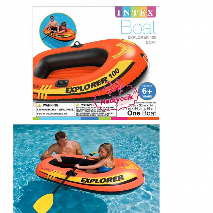 Botlar - İntex - İntex 58329 Explorer 100 Şişme Bot 55 Kg+ El Pompası Hediye