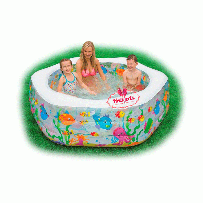 İntex Okyanus Balık Desenli Altıgen Havuz 56493NP Kargo Ücretsiz en ...