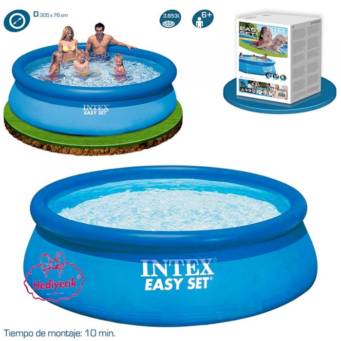 İntex 28120 Şişme Aile Havuzu Easy Set Kolay Kurulum Havuz,Havuz,Büyük ...