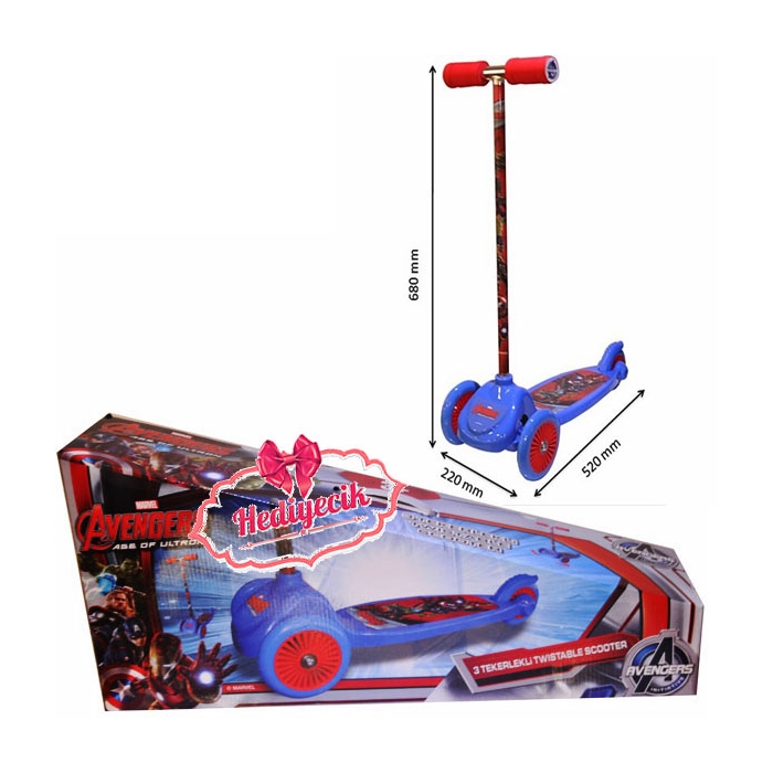 3 Tekerlekli Scooter Frenli - MARVEL - Avengers Twıstable Scooter 3 Teker
