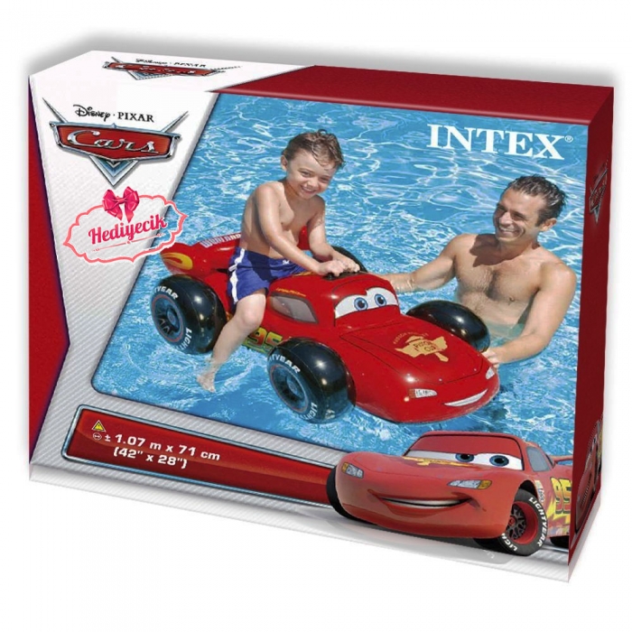 Biniciler - İntex - Disney Intex Cars Şişme Araba Binici 107x71Cm