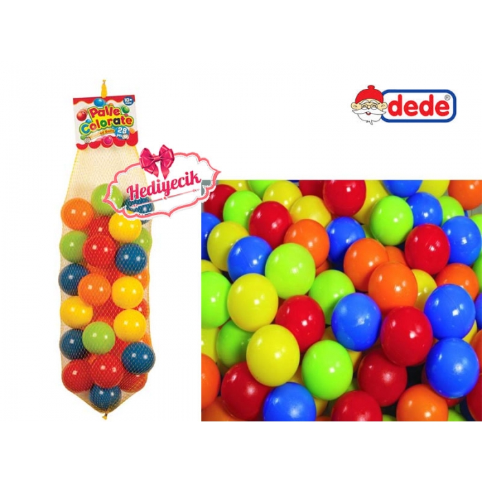Oyuncak Top Çeşitleri - Dede Toys - Oyun Havuz Topu Fileli 28 Adet Top
