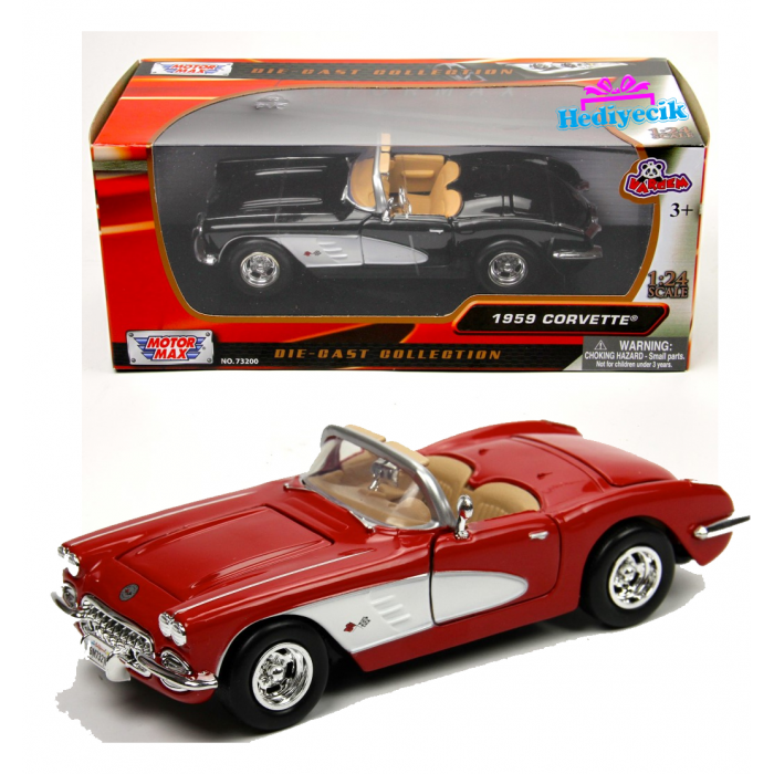 Motormax 1:24 1959 Corvette -Siyah 73216 - Model Araba Fiyatı