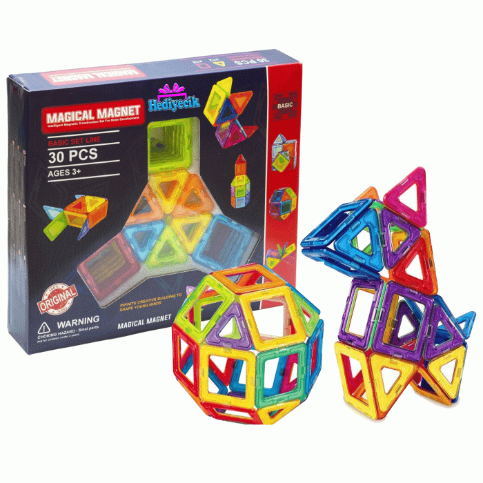 Magical Magnet 30 Parça Mıknatıslı Yapı Oyunu - Hediyecik.com'da