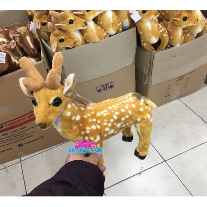 Oyuncak Geyik Peluş Geyik Ceylan 30 cm Ayakta Fiyatları Ucuzu Fiyata ...