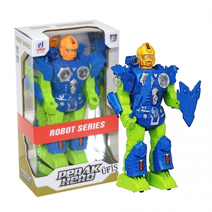 Vardem Oyuncak Işıklı Müzikli Roket Atan Savaşçı Robot Pilli Robot DF ...