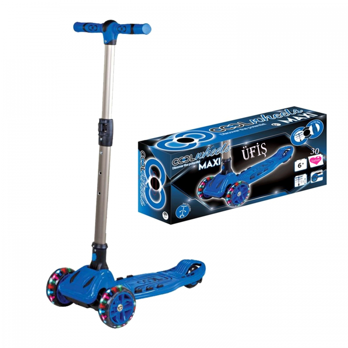 Çocuk Scooter 3 Tekerli Cool Wheels Maxi Twist Led Işıklı Scooter Kask ...
