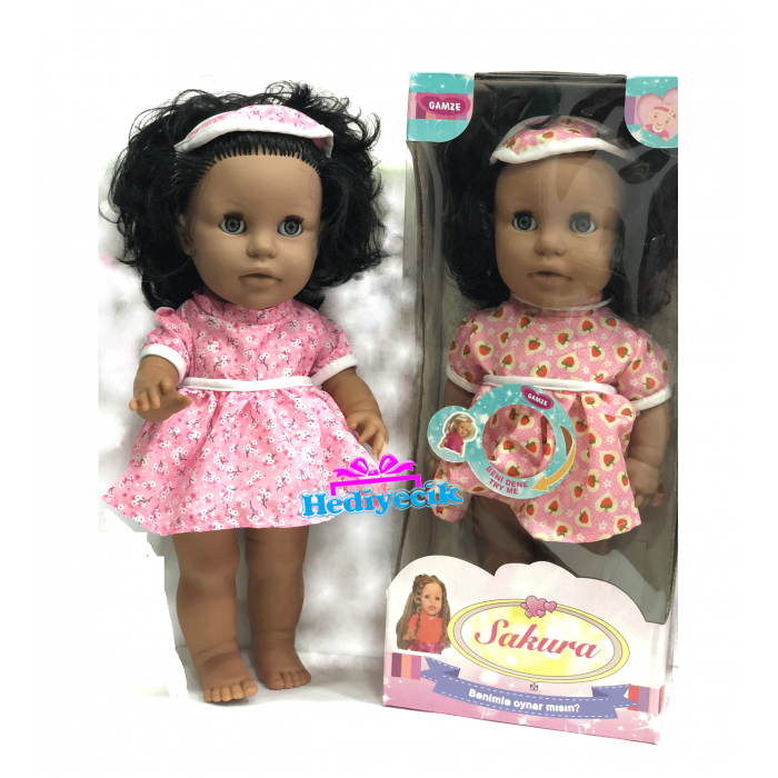 Oyuncak bebek Oynar Gözlü Konuşan Zenci Sakura Bebek 35 cm Çeşitleri En ...