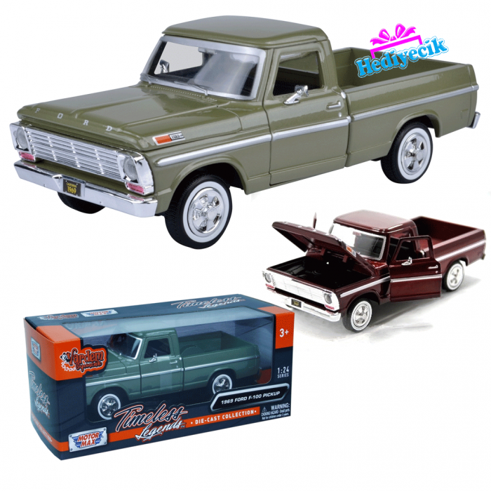 Motormax 1:24 1969 Bordo Ford F-100 Pickup Model Araba Çeşitleri En ...