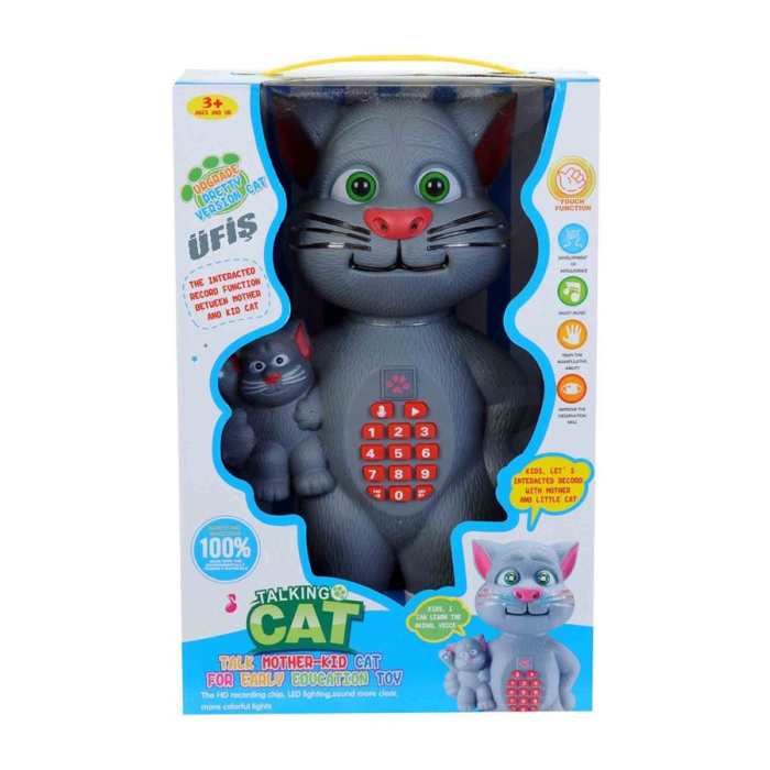 Talking Tom Cat Konuşan Taklitçi Kedi Pilli Telefonlu Tom Kedi 33 Cm ...