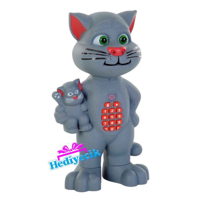 Talking Tom Cat Konuşan Taklitçi Kedi Pilli Telefonlu Tom Kedi 33 Cm ...