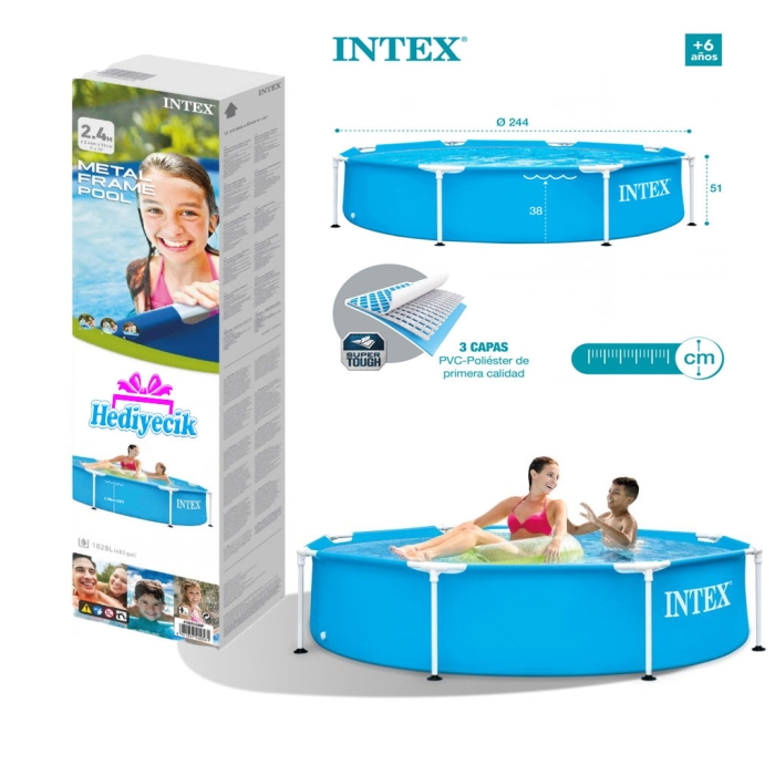 İntex Prefabrik Aile Havuzu 244x51Cm IH28205 Fiyatları En Uygun ...