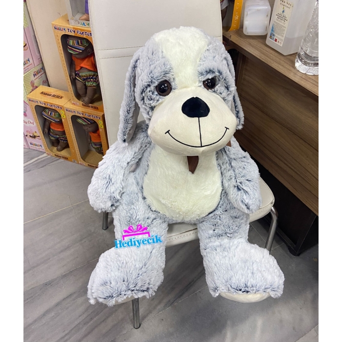 Sevimli Peluş Köpek Boz Renk 75 CM PL62344 Çeşitleri En Ucu Fiyata ...