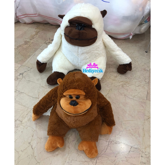 Peluş Maymun-Goril-Kanguru-Zurafa - Selay Oyuncak - Pelüş Goril Oyuncak 70 Cm-Ücretsiz Hızlı Kargo