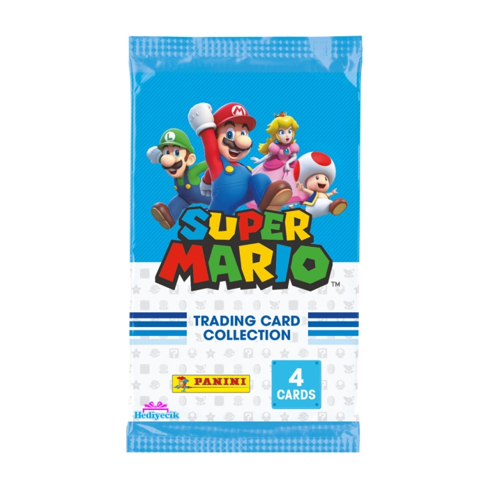 Panini Süper Mario Oyun Kartları Trading Card 30 Paket (120 Kart)